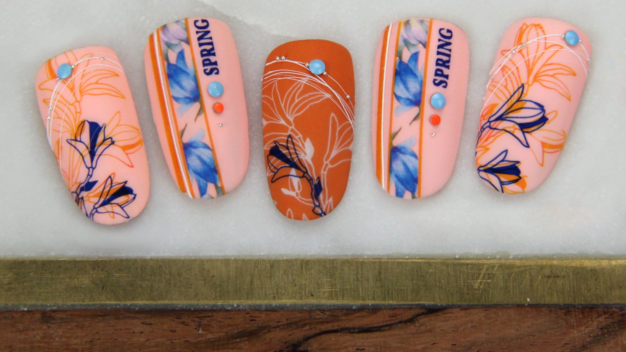 Spring compositions with stamping and sticker - Online course ...