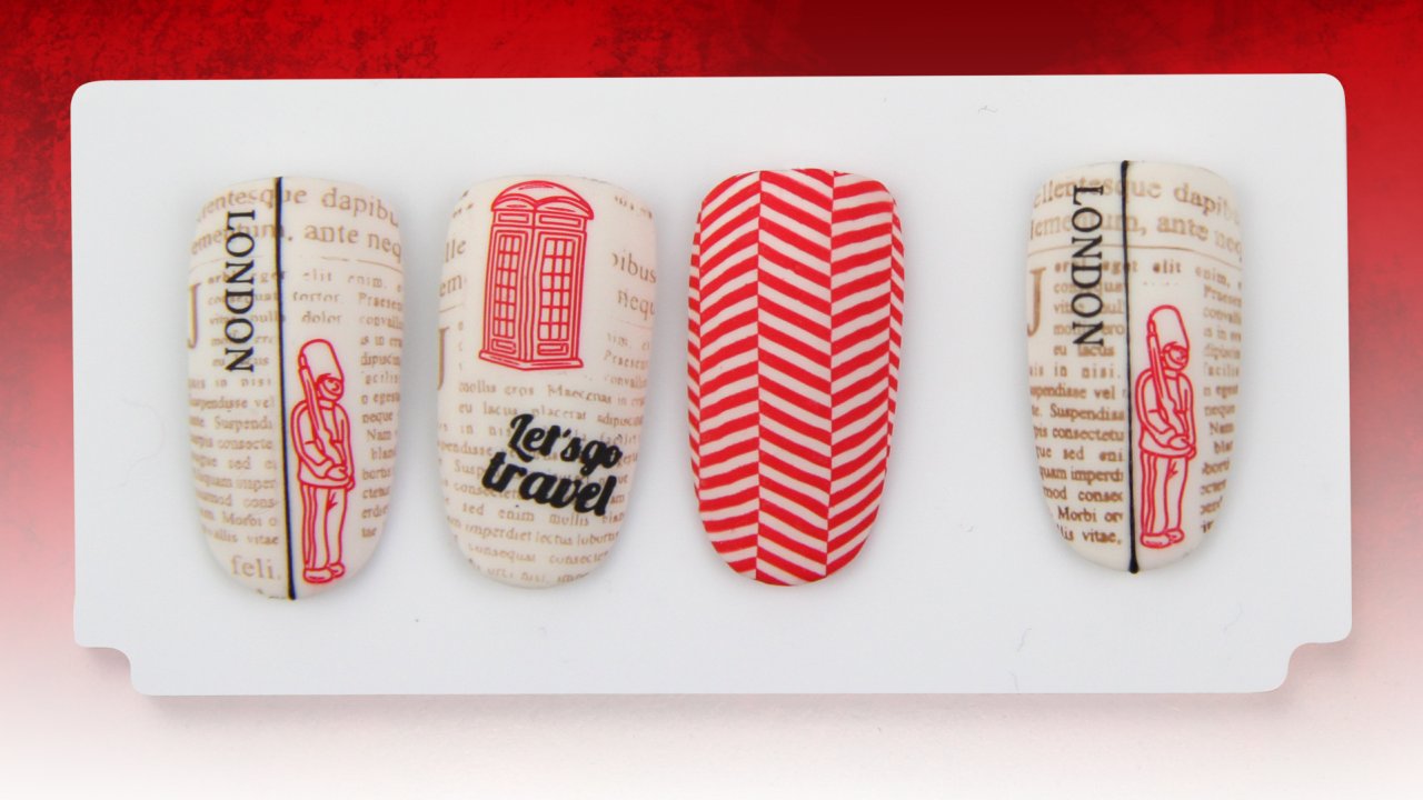 Multi-step stamping manicure inspired by London - Online course ...