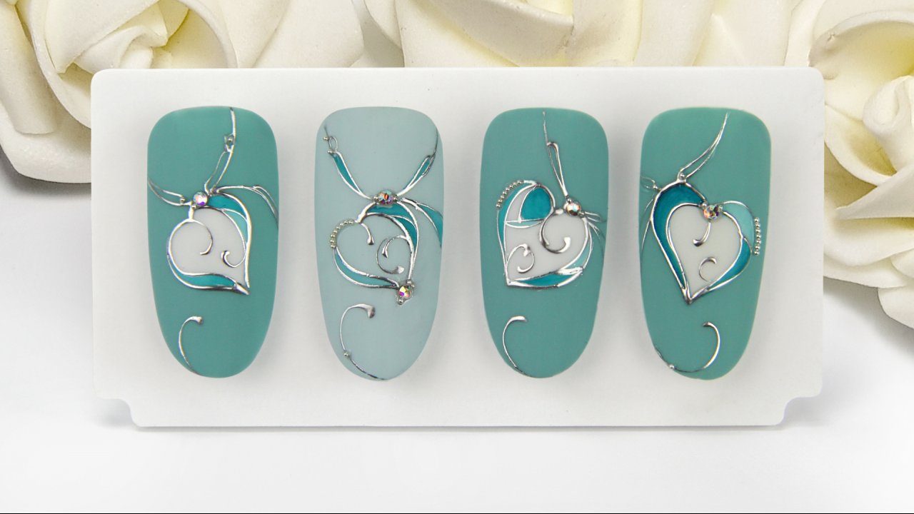 Jewelry-like nail art with stones and beads - Online course - Nailstamping